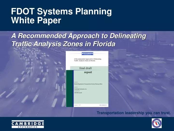 PPT - FDOT Systems Planning White Paper PowerPoint Presentation, free ...