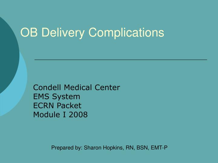 PPT - OB Delivery Complications PowerPoint Presentation, free download ...