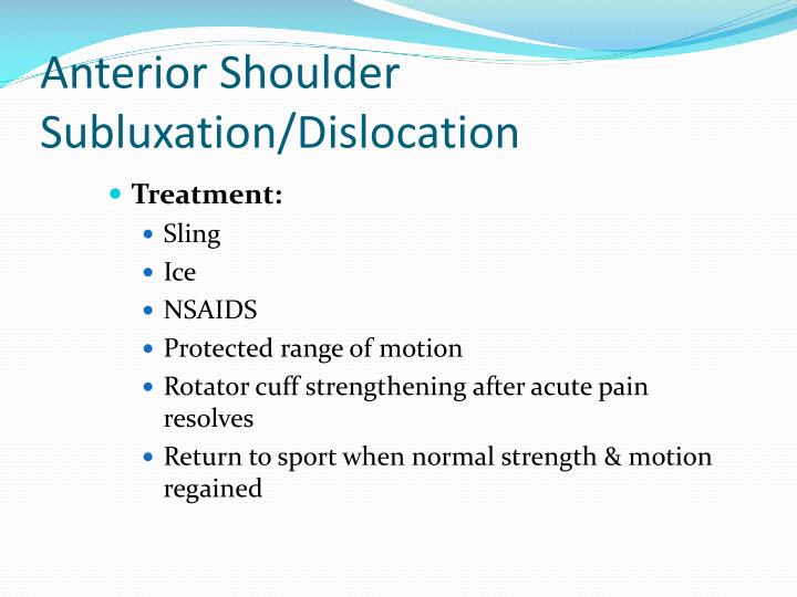 PPT - THE SHOULDER: Evaluation and Treatment of Common Injuries ...