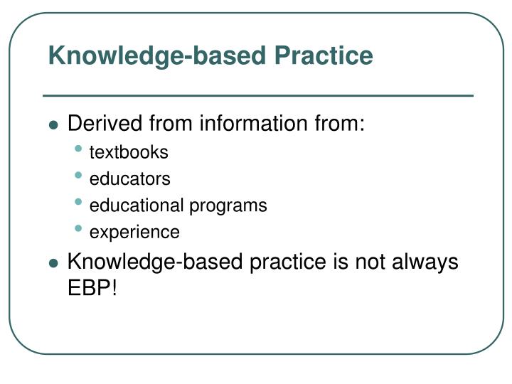 PPT - The Enigma of Evidence-Based Practice: Are We Really Evidence ...
