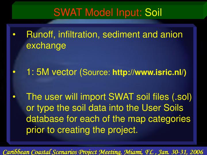 PPT - Soil Water Assessment Tool (SWAT) Model Input PowerPoint ...