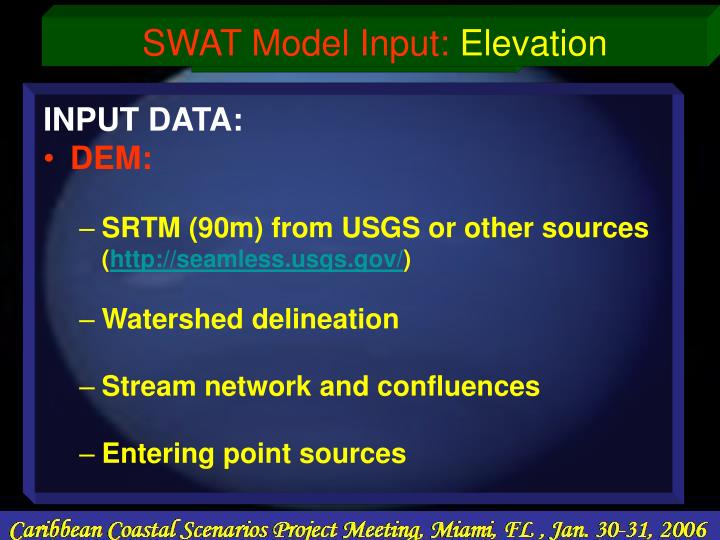 PPT - Soil Water Assessment Tool (SWAT) Model Input PowerPoint ...
