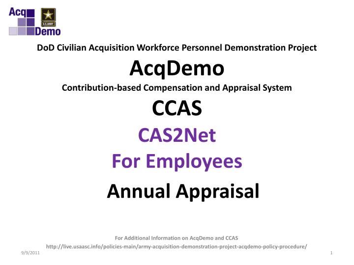 PPT - DoD Civilian Acquisition Workforce Personnel Demonstration ...