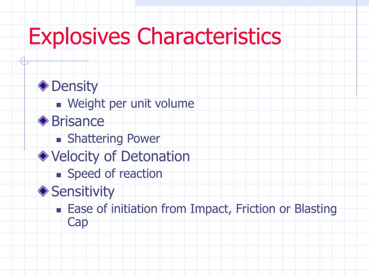 PPT - INTRODUCTION TO EXPLOSIVES PowerPoint Presentation - ID:247587