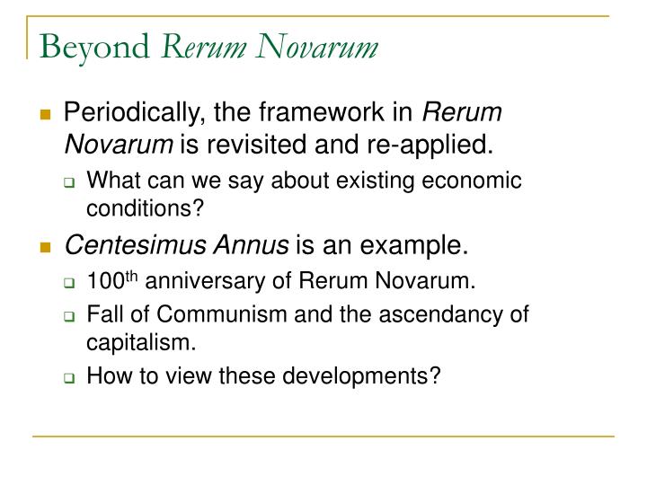 PPT - Centesimus Annus On the Hundredth Anniversary of Rerum Novarum ...