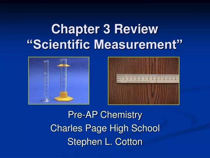 PPT - Chapter 3 Review “Scientific Measurement” PowerPoint Presentation ...