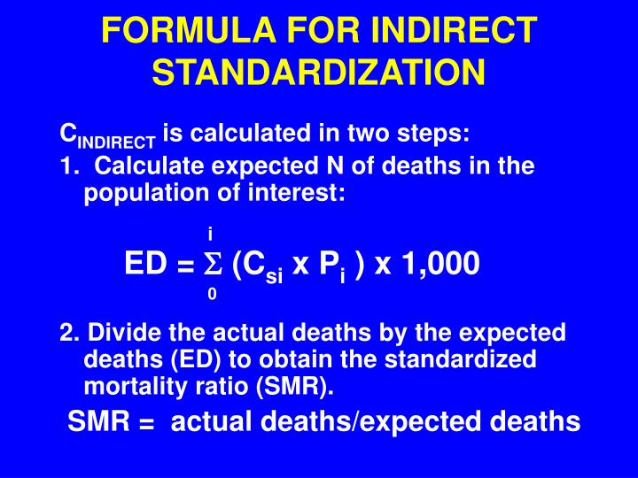 PPT - STANDARDIZED RATES AND RATIOS PowerPoint Presentation - ID:248816