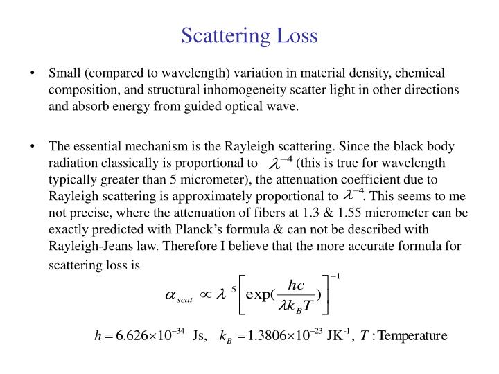PPT - Chapter 3 Signal Degradation in Optical Fibers PowerPoint ...