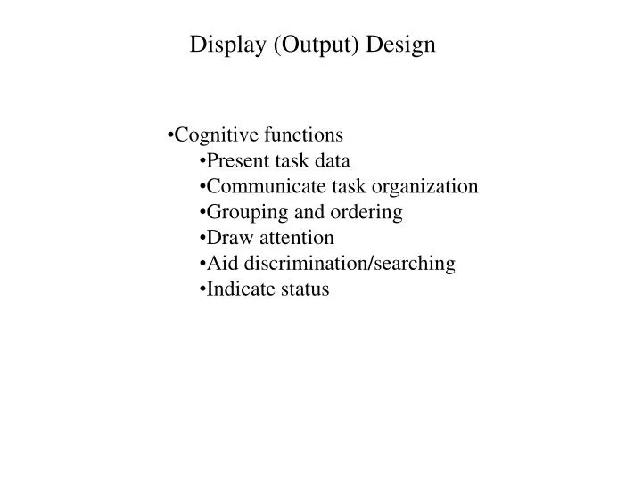 PPT - Display (Output) Design PowerPoint Presentation, free download ...