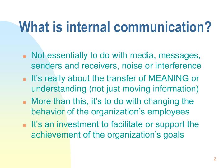 PPT - Developing an Internal Communication Strategy to drive your ...