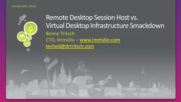 PPT - Remote Desktop Session Host vs. Virtual Desktop Infrastructure ...