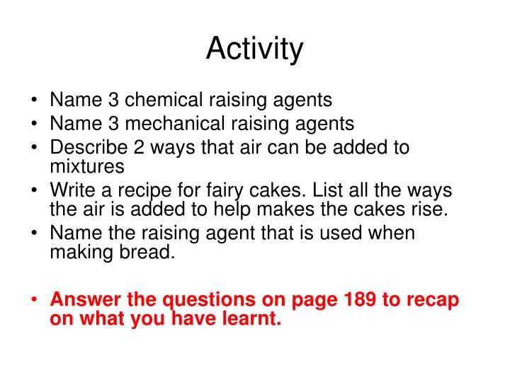 PPT - Raising Agents PowerPoint Presentation - ID:251392