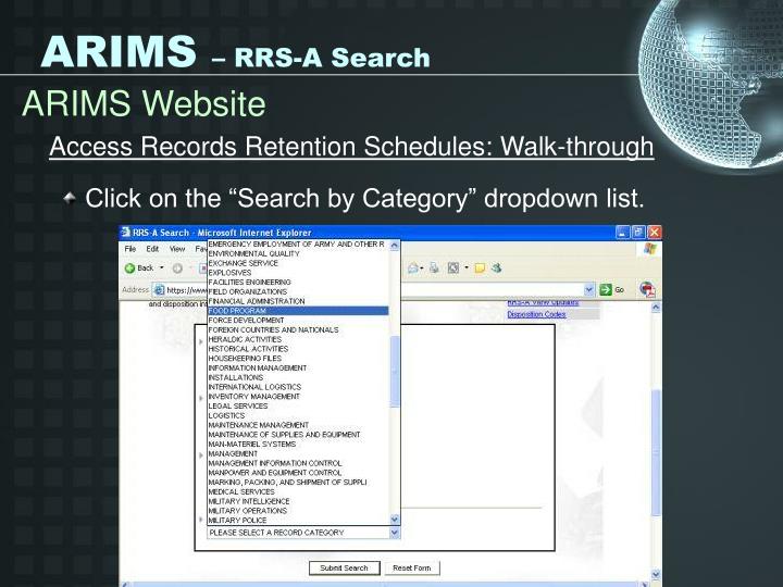 PPT - ARIMS PowerPoint Presentation - ID:252089