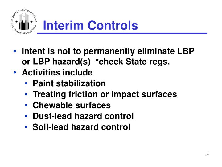 PPT - HUD’s Lead Safe Housing Rule (LSHR) 24 CFR Part 35, subparts B-R ...