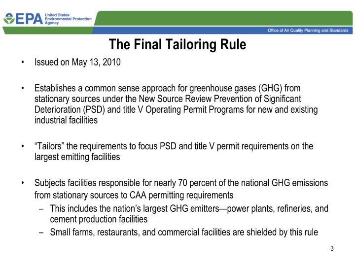 PPT - Prevention of Significant Deterioration and Title V Greenhouse ...