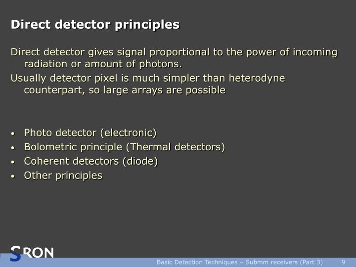 PPT - Basic Detection Techniques Front-end Detectors for the Submm ...