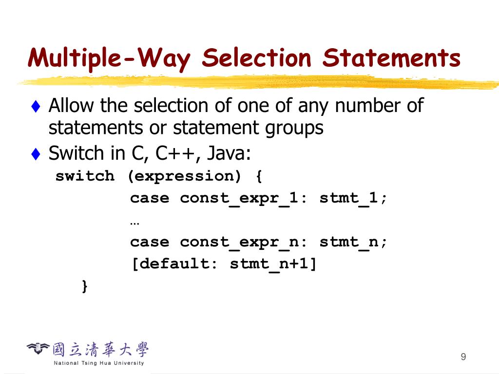 Ppt Cs2403 Programming Languages Statement Level Control Structures Powerpoint Presentation