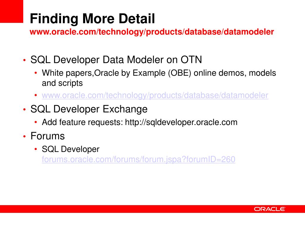 Ppt Oracle Sql Developer Data Modeler Powerpoint Presentation Free Download Id253664