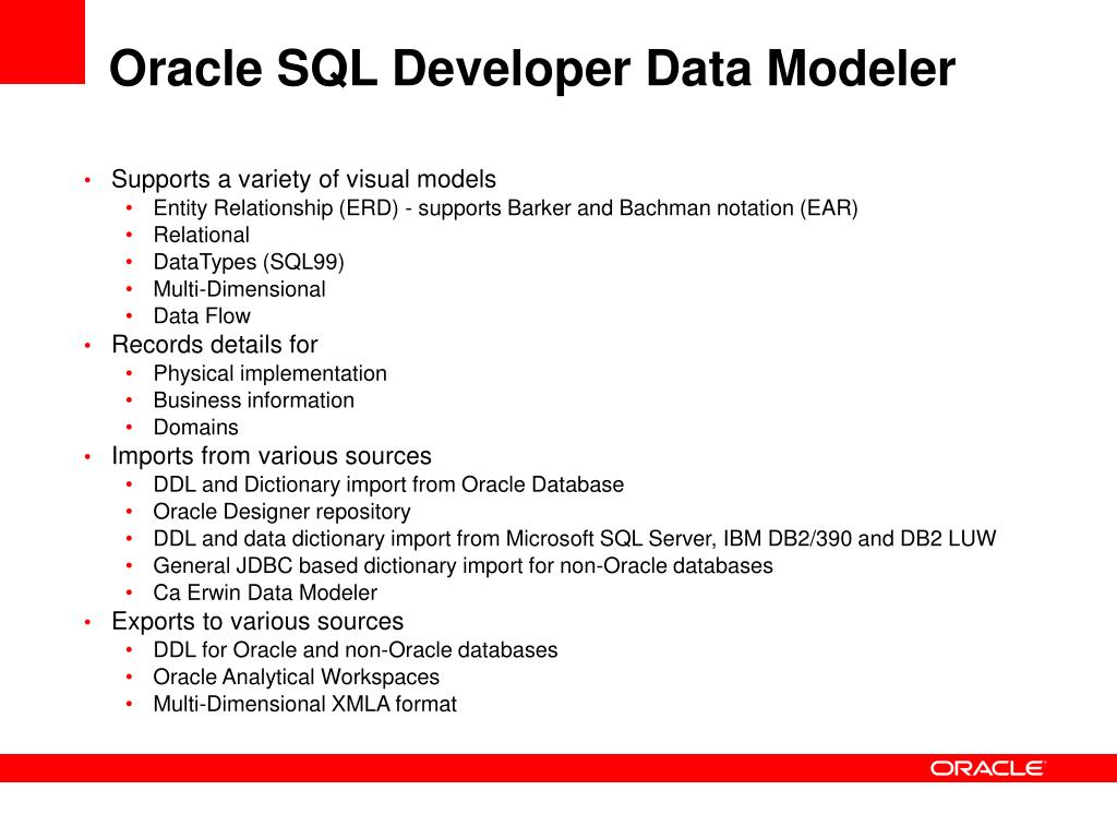 Ppt Oracle Sql Developer Data Modeler Powerpoint Presentation Free Download Id253664