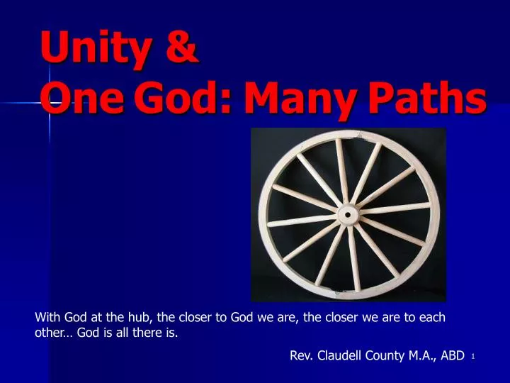 PPT - Unity & One God: Many Paths PowerPoint Presentation, free ...