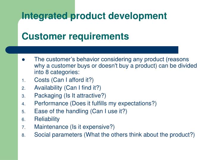 PPT - Integrated Product Development PowerPoint Presentation - ID:255056