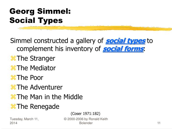 PPT - SOC4044 Sociological Theory: Georg Simmel PowerPoint Presentation ...