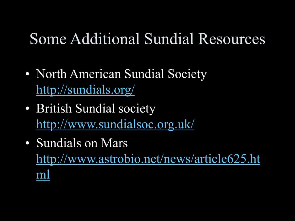 PPT - Simple Shadow Casting Sundials PowerPoint Presentation, free ...