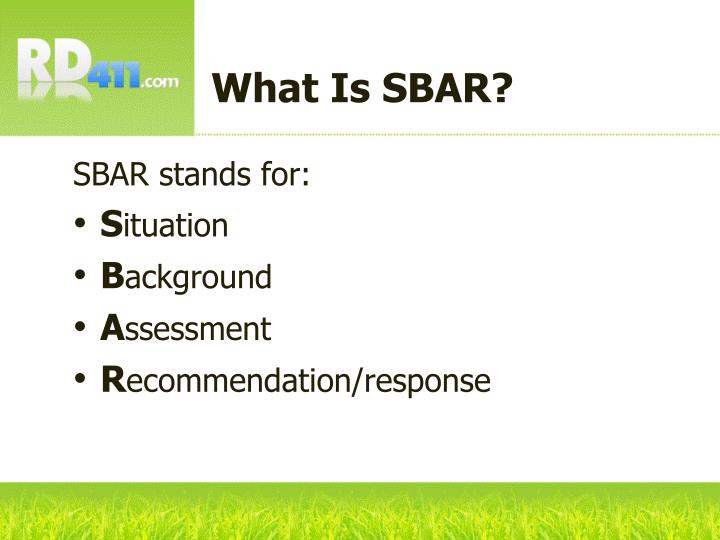PPT - Communication Strategies for Health Care Facilities: Use of SBAR ...