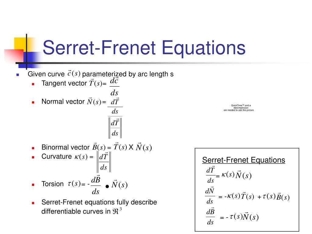 Ppt Serret Frenet Equations Powerpoint Presentation Free Download