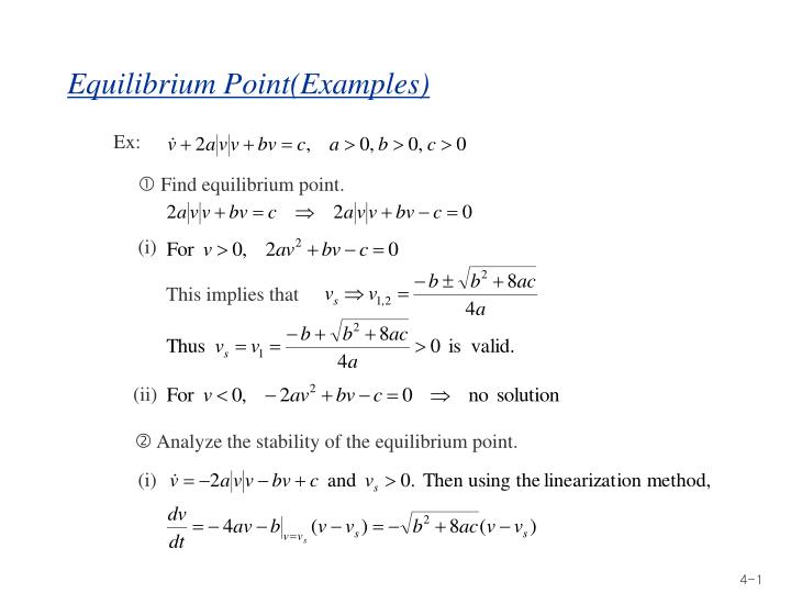 PPT - Equilibrium Point(Examples) PowerPoint Presentation, free ...