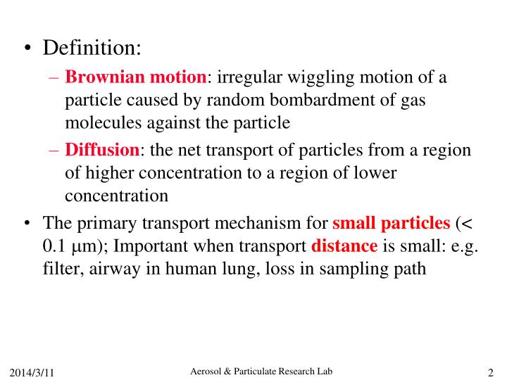 PPT - Brownian Motion & Diffusion PowerPoint Presentation - ID:257663