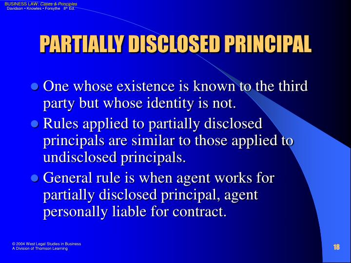 PPT - CHAPTER 30 AGENCY: LIABILITY FOR CONTRACTS PowerPoint ...