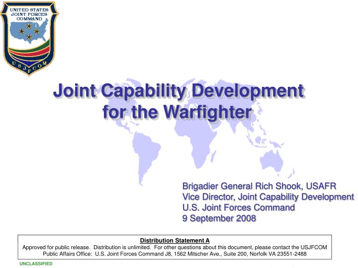 PPT - Joint Capability Development for the Warfighter PowerPoint ...