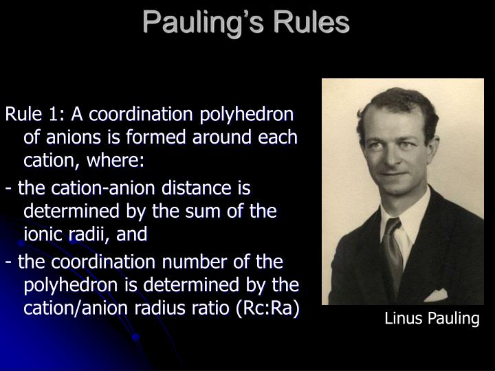 PPT - Lecture 4 (Chapter 13 in Perkins) Crystal Chemistry Part 3 ...