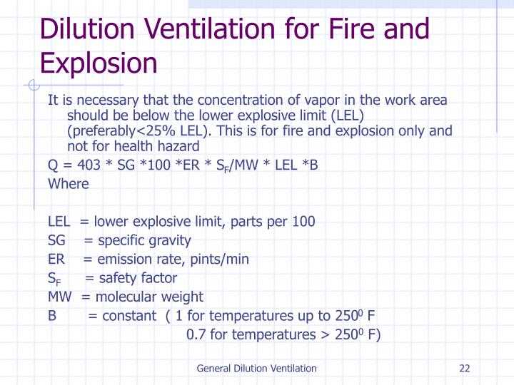 PPT - General Dilution Ventilation PowerPoint Presentation - ID:259057