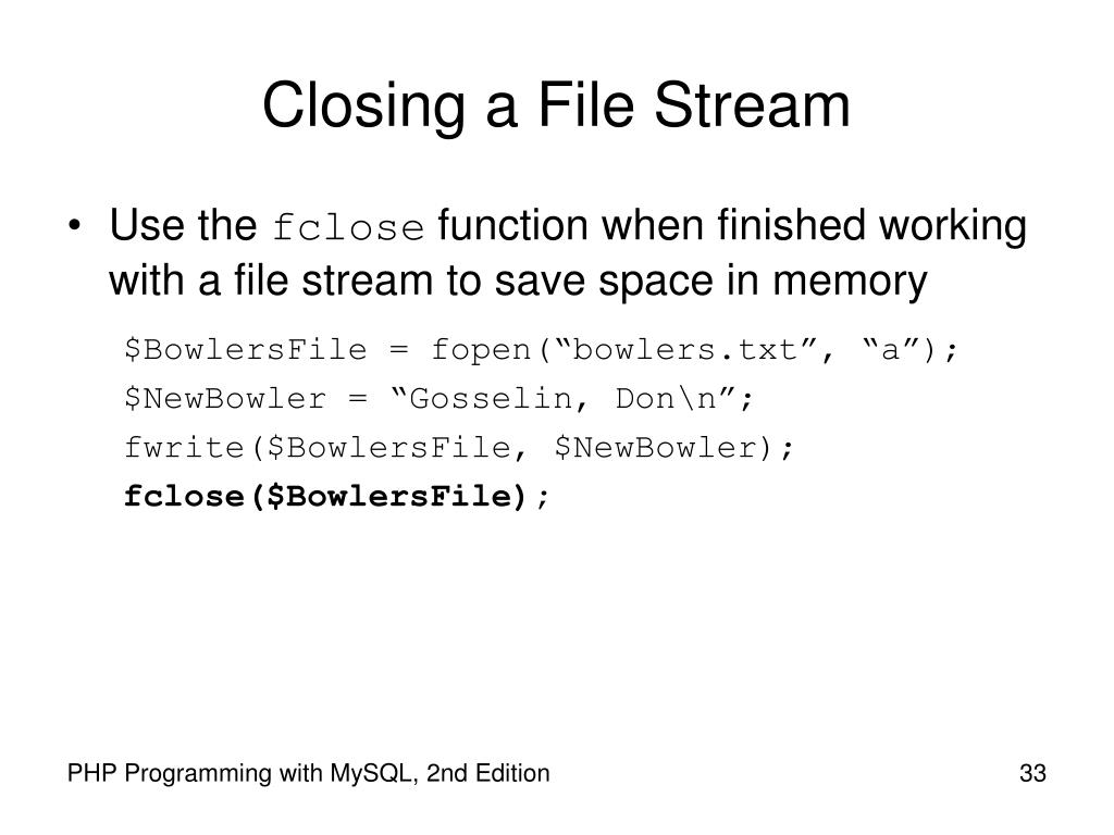 Ppt Chapter 5 Working With Files And Directories Php Programming With Mysql 2 Nd Edition