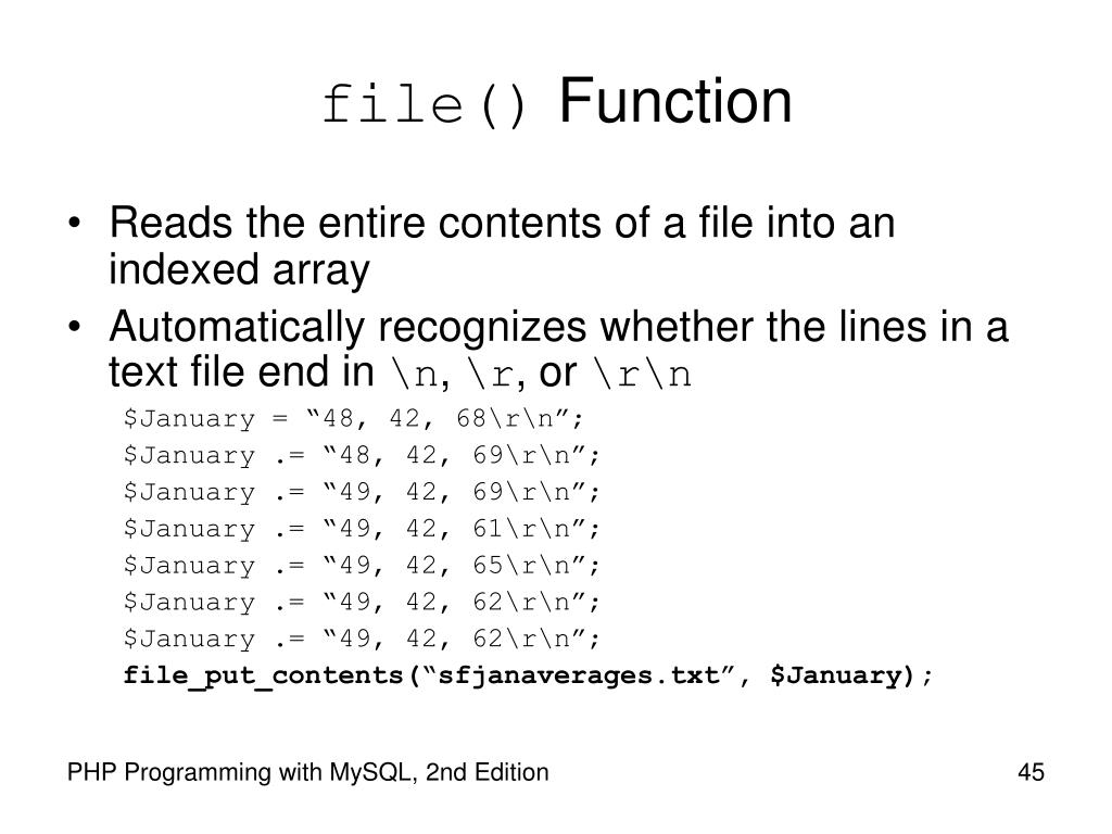 Ppt Chapter 5 Working With Files And Directories Php Programming With Mysql 2 Nd Edition