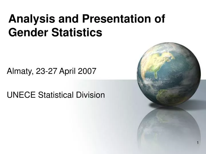 PPT - Analysis and Presentation of Gender Statistics PowerPoint ...