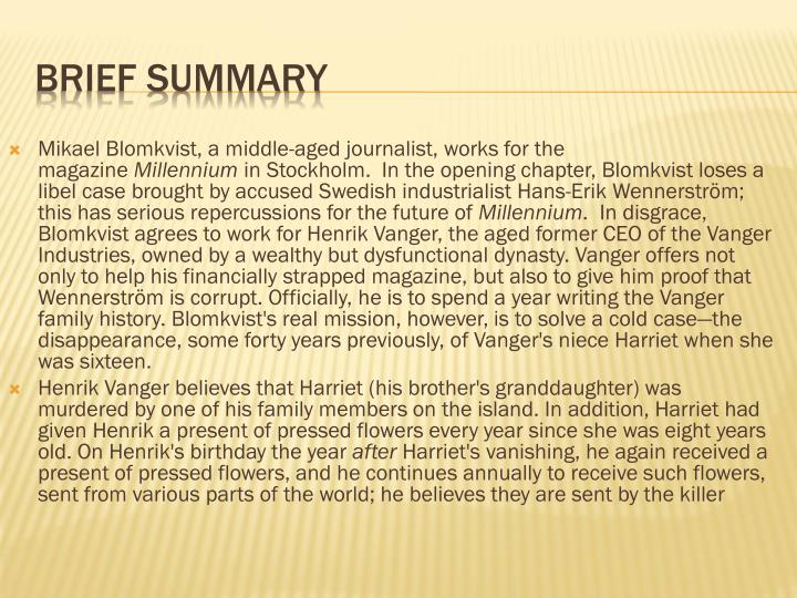 PPT - Stieg Larsson: The Girl With the Dragon Tattoo, 2005 PowerPoint ...
