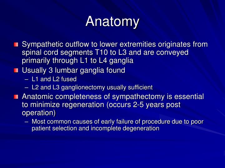 PPT - Lumbar Sympathectomy: Indications & Techniques Chapter 85 ...
