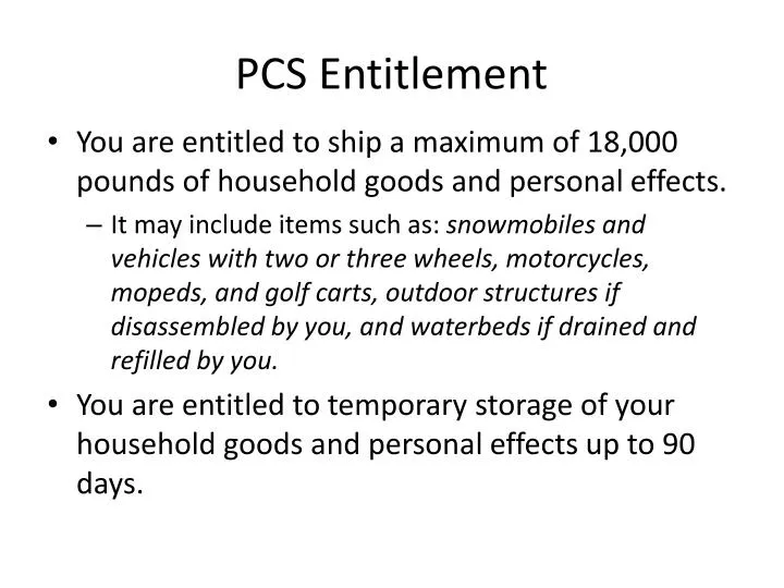 PPT - PCS Entitlement PowerPoint Presentation, free download - ID:262308