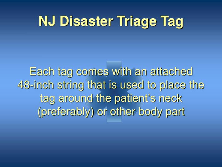 PPT - New Jersey Disaster Triage Tag PowerPoint Presentation - ID:262732