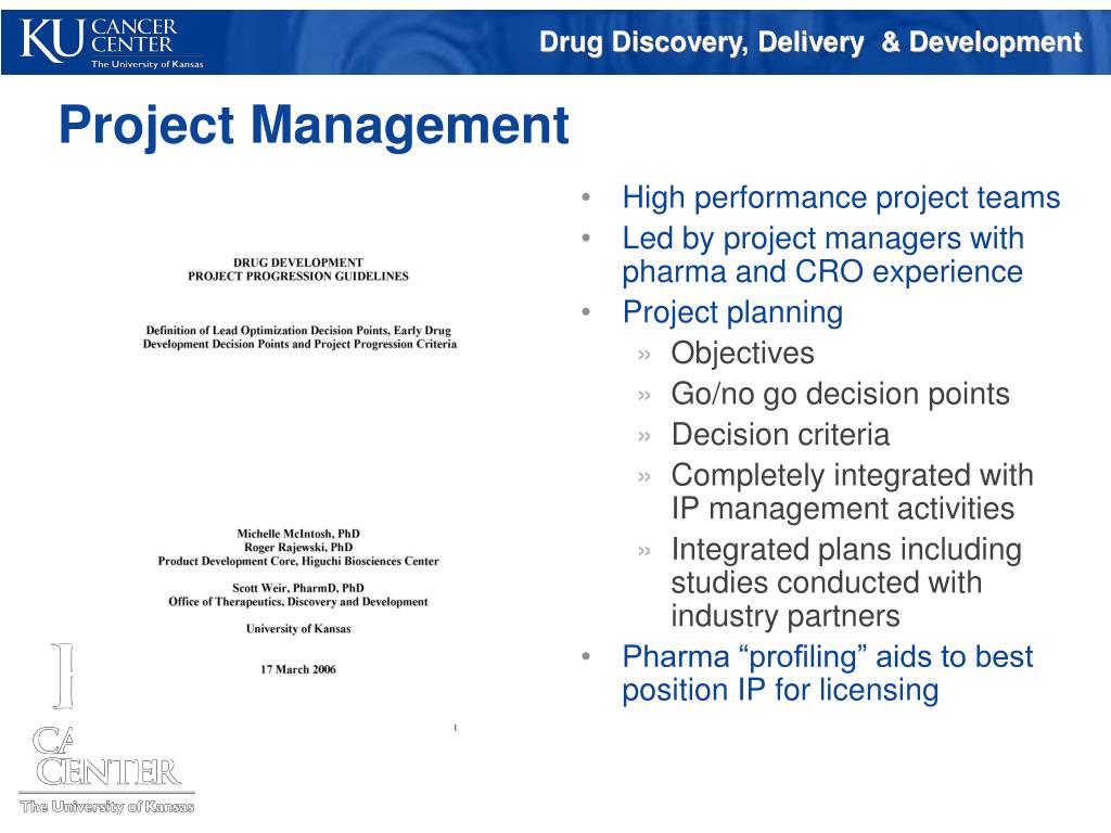 PPT - Drug Discovery, Delivery and Development at the University of ...