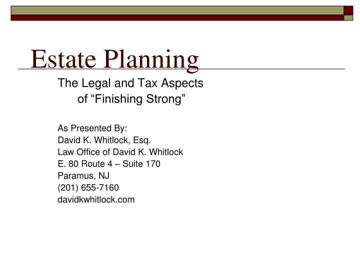 PPT - Estate Planning PowerPoint Presentation, free download - ID:263485
