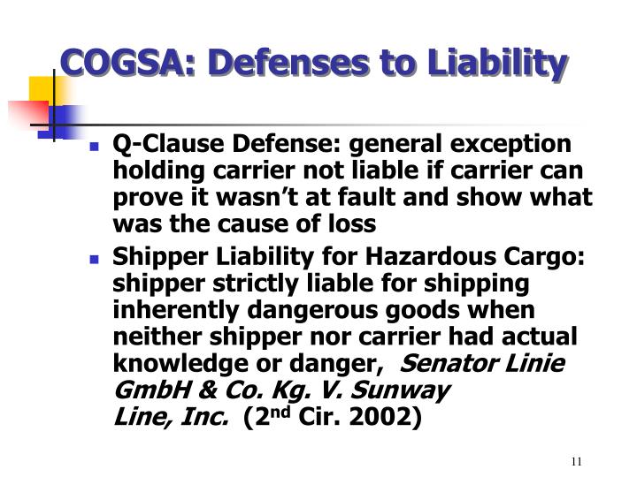 PPT - The Carriage of Goods and the Liability of Air and Sea Carriers ...