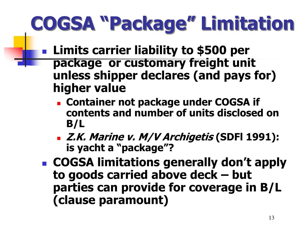 PPT - The Carriage of Goods and the Liability of Air and Sea Carriers ...