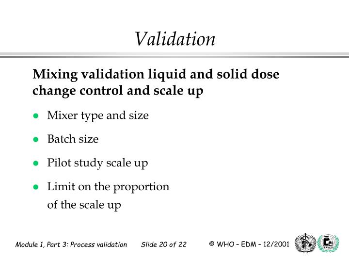 PPT - Validation Part 3: Process validation PowerPoint Presentation ...