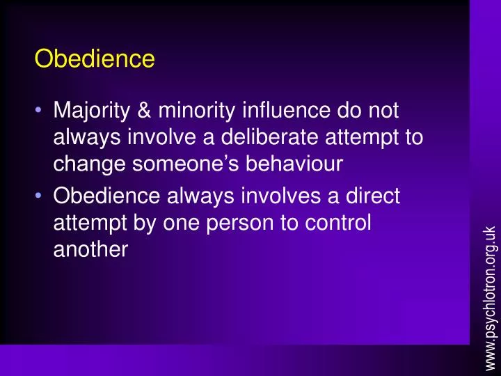 PPT - Obedience PowerPoint Presentation, free download - ID:266862