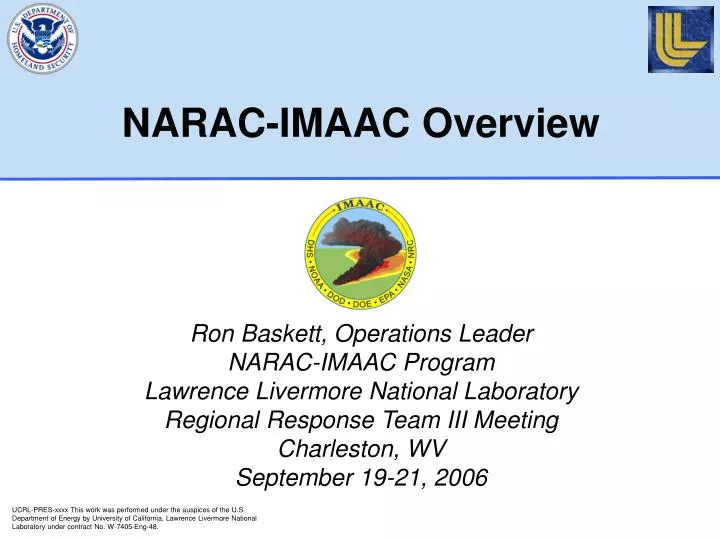 PPT - NARAC-IMAAC Overview PowerPoint Presentation, free download - ID ...