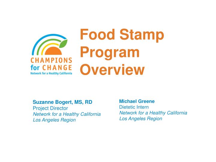 PPT - Food Stamp Program Overview PowerPoint Presentation, free ...